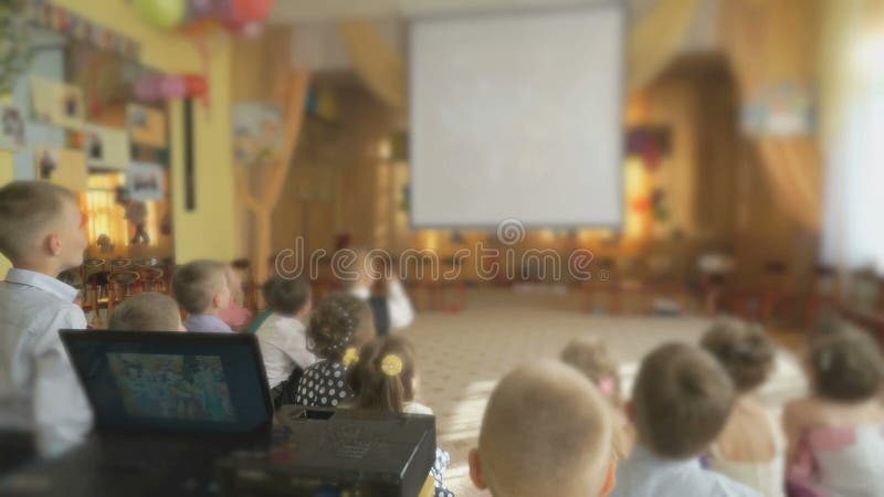 Children Watching Movie Using Laptop on Bed Stock Footage - Video of ...