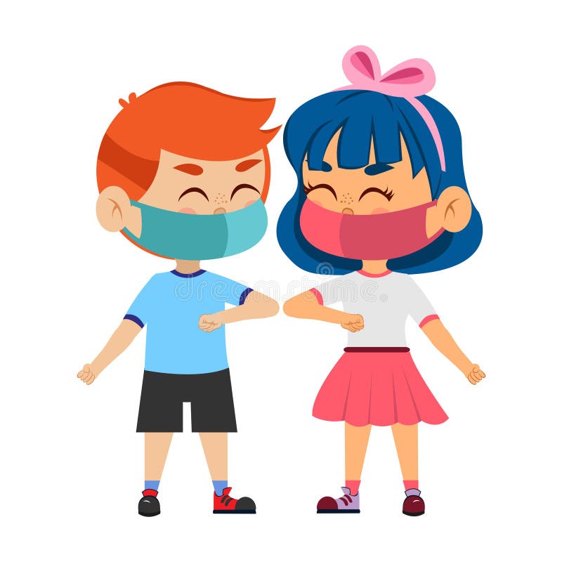 Children. Set of 4 Kids, Smiling Boys and Girls Stock Vector ...