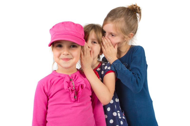 Children whispering stock image. Image of entertainment - 35446793