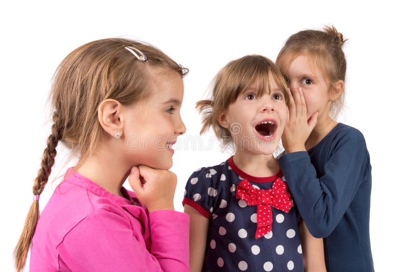 Children whispering stock image. Image of entertainment - 35446793