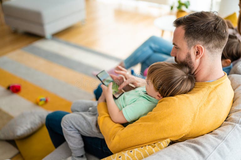 Children Who Use Too Much Technology, Device are Not so Creative Stock ...