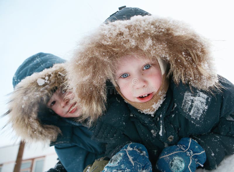 Children in the winter stock photo. Image of beautiful - 18358732