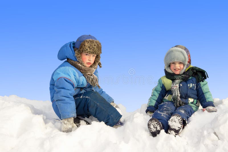 Children in winter stock image. Image of children, family - 28581645