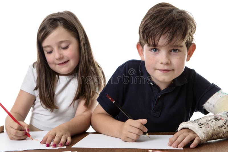 Children working hard stock photo. Image of development - 64095056