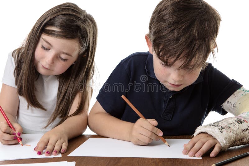 Children working hard stock image. Image of creative - 64623765