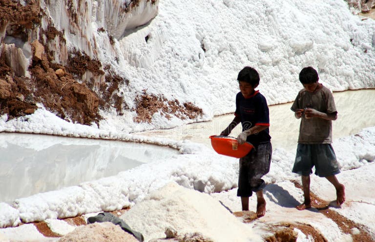 Children Working in a Salt Mine Editorial Photo - Image of landscape ...