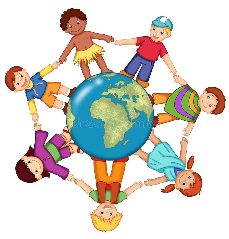 Children of the world stock illustration. Illustration of color - 14704001