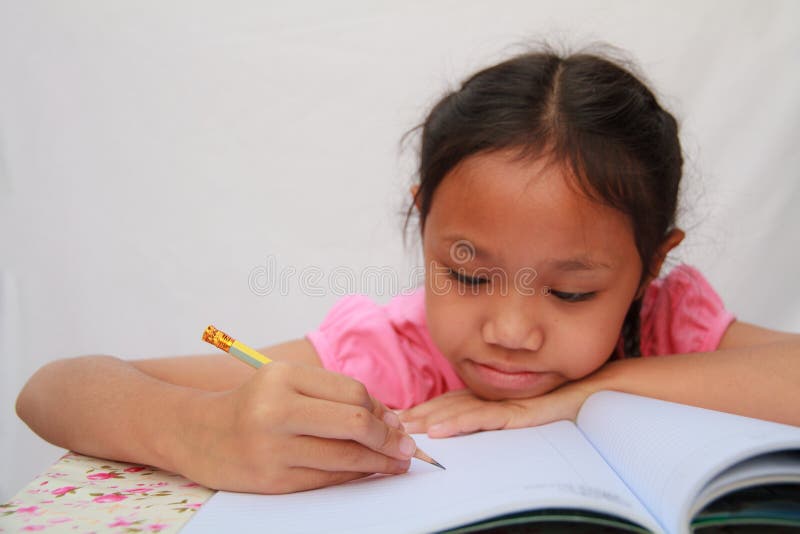 Children writing stock image. Image of write, sitting - 37793683