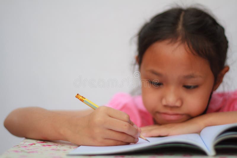 Children writing stock image. Image of young, education - 37793687