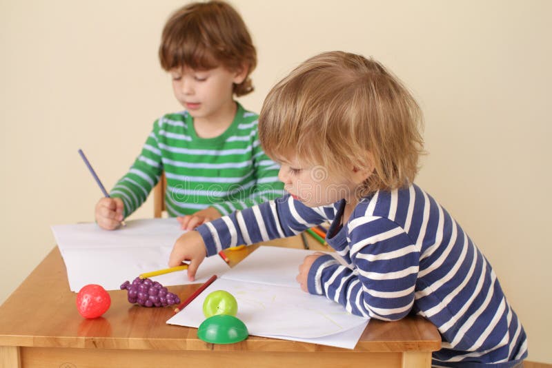 Children Writing, School Education Stock Image - Image of children ...