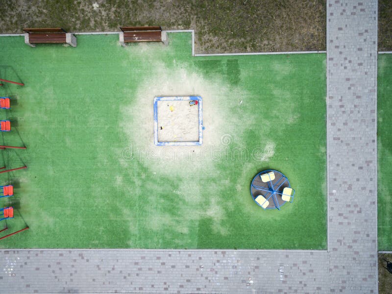 Children Yard, View from Above Stock Photo - Image of aerial, ground ...