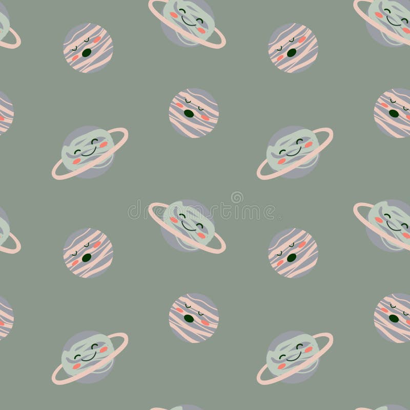 Childrens Adventure Pattern with Cosmic Objects and Galaxy Elements ...