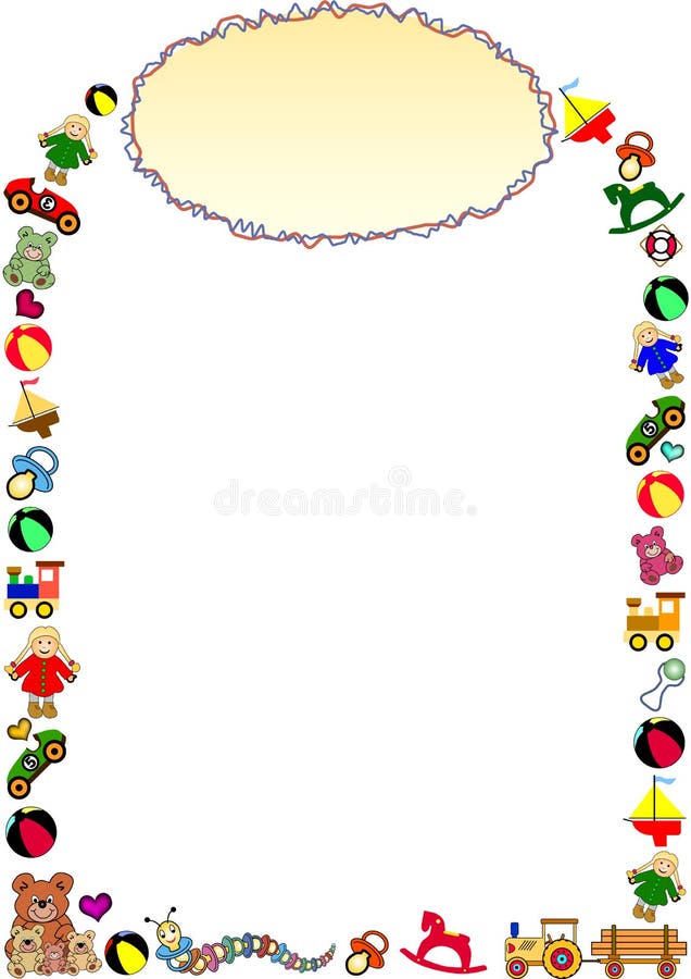 Childrens border stock vector. Illustration of element - 4868048