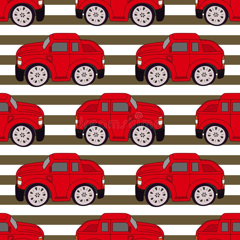 Childrens Cars Seamless Pattern. Vector Stock Illustration Eps10. Stock ...