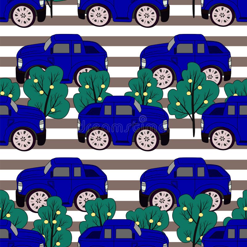 Childrens Cars Seamless Pattern. Vector Stock Illustration Eps10. Stock ...