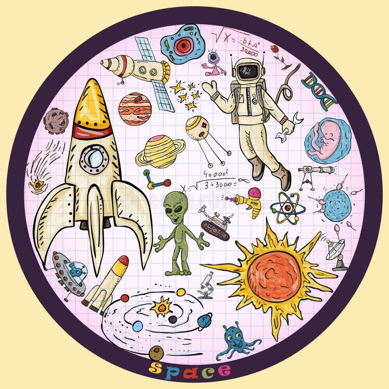 Childrens Colored Drawings_5_on the Space Theme, Science and the ...