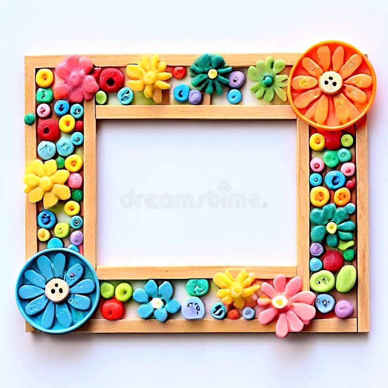 Childrens Craft of Making a Popsicle Stick Picture Frame with B Stock ...