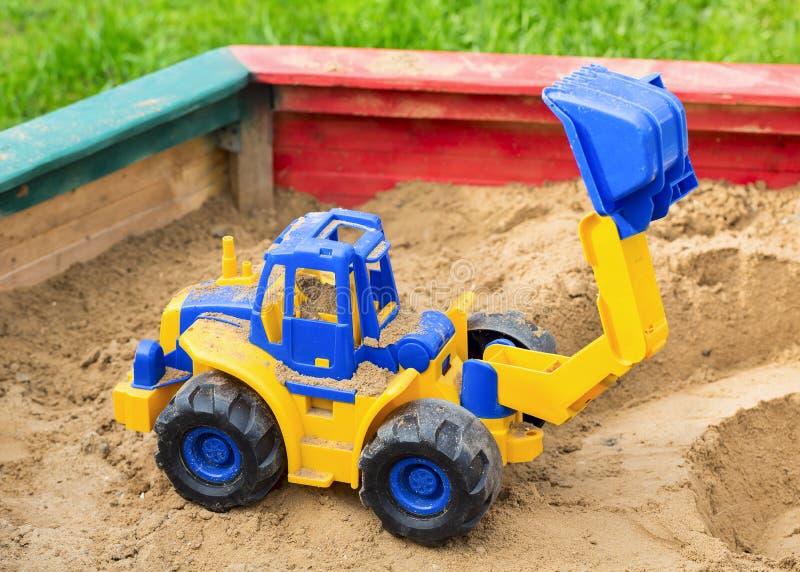 Childrens excavator stock image. Image of transportation - 31201855