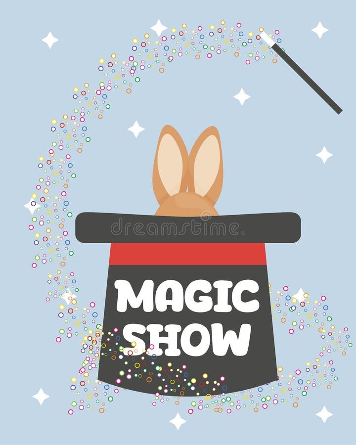 Childrens Magic Poster . Childrens Magic Elements Stock Vector ...