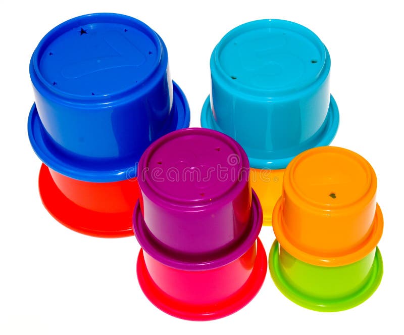 Childrens Play Cups stock photo. Image of puzzle, home - 17934592