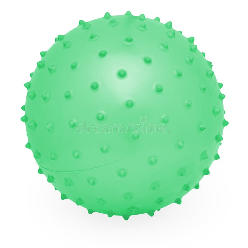 Kids Round Silicone Inflatable Green Knobby Ball Stock Image - Image of ...