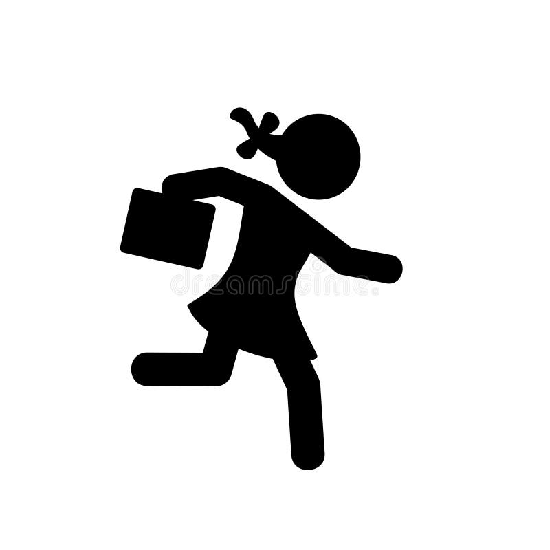 Childrens running sign stock vector. Illustration of child - 223203395