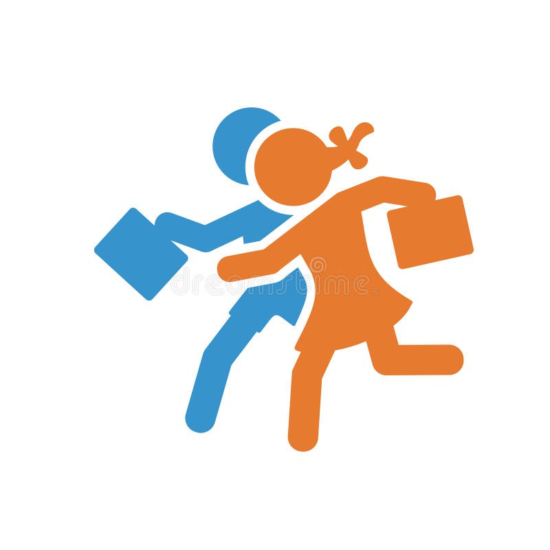 Childrens running sign stock vector. Illustration of white - 273256595