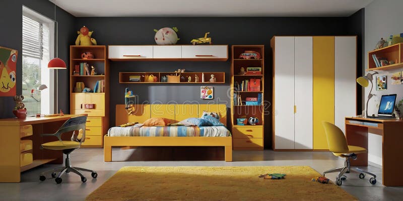 Childrens Study Room Interior and Design of Modern Bright and Spacious ...
