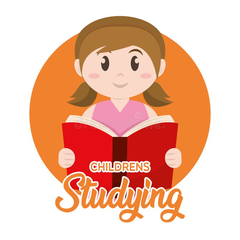 Childrens studying poster stock vector. Illustration of pupil - 198540842
