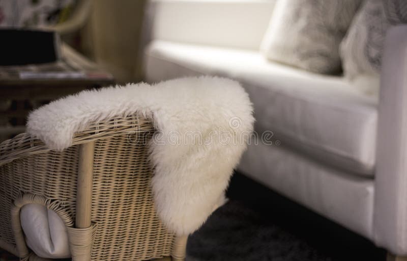 Childs Chair with Skin on Its Back Stock Photo - Image of special, home ...