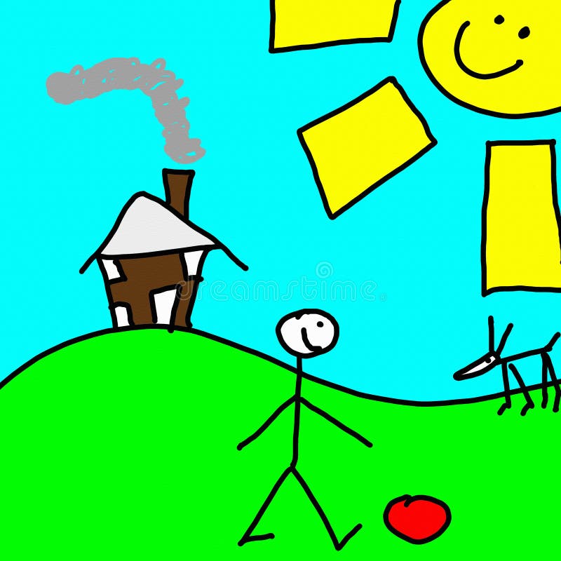 Sunny fun day stock illustration. Illustration of life - 7296248