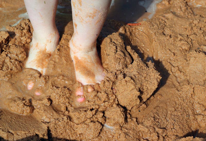 Childs feet in wet sand. stock image. Image of feet, child - 39600071