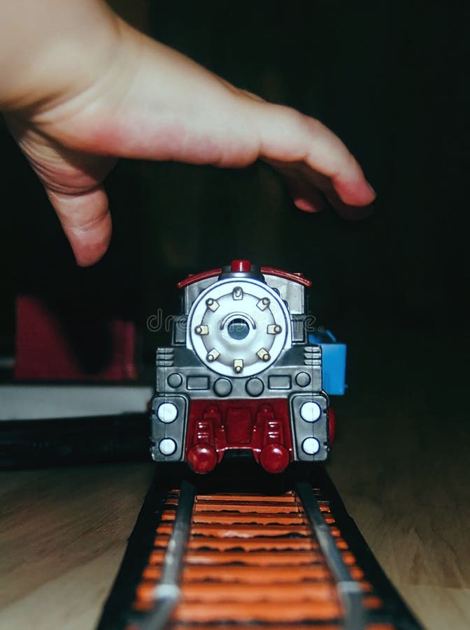 Toy train stock image. Image of real, track, realistic - 147936201