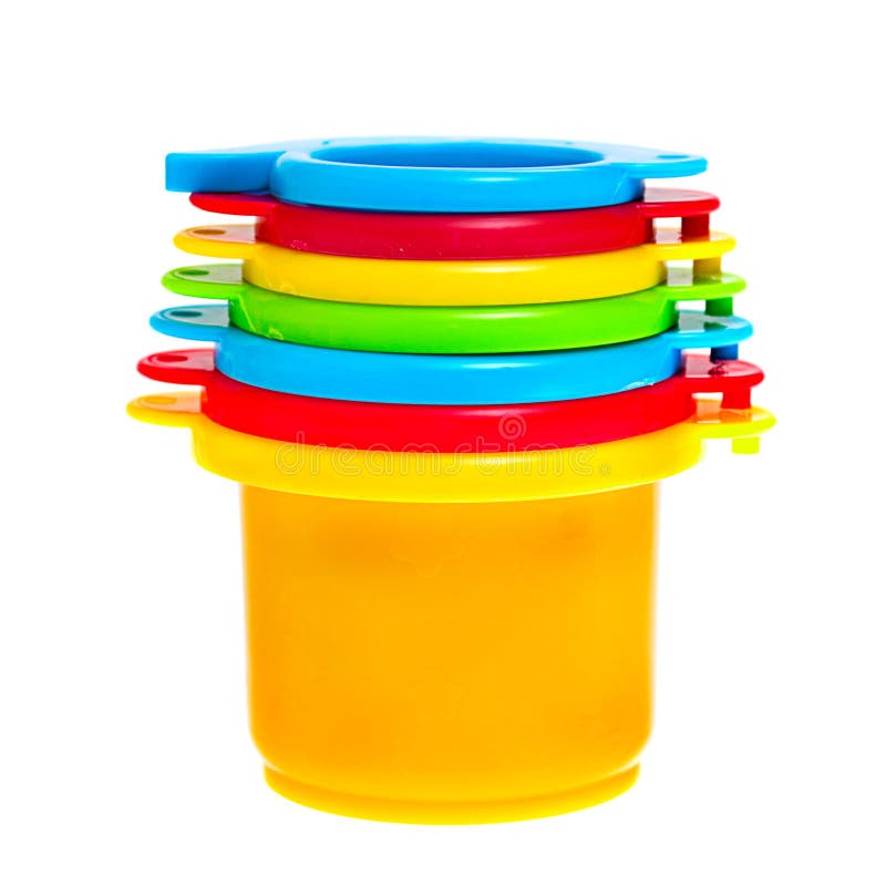 Childs toy stacking cups stock image. Image of blue, baby - 20254869
