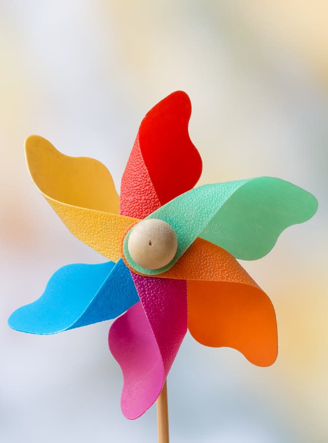 Childs Windmill Whirligig by Harbor Stock Photo - Image of stick ...