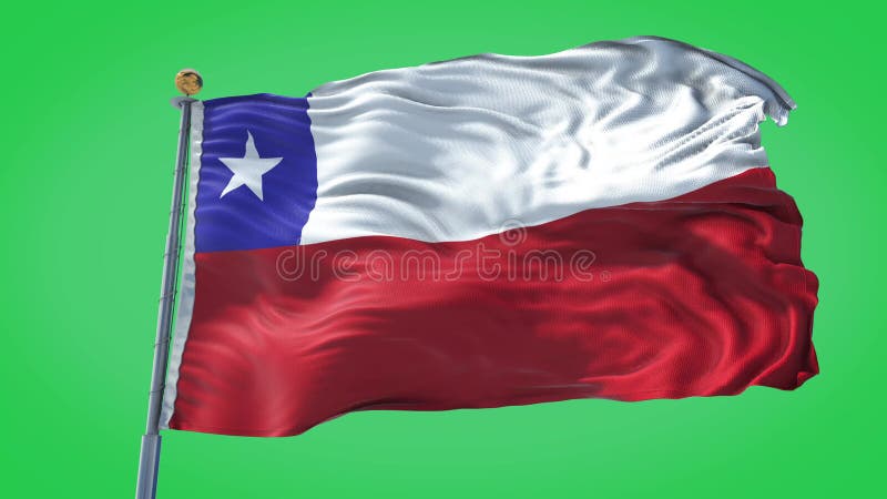 Chile Animated Flag Pack in 3D and Green Screen Stock Video - Video of ...