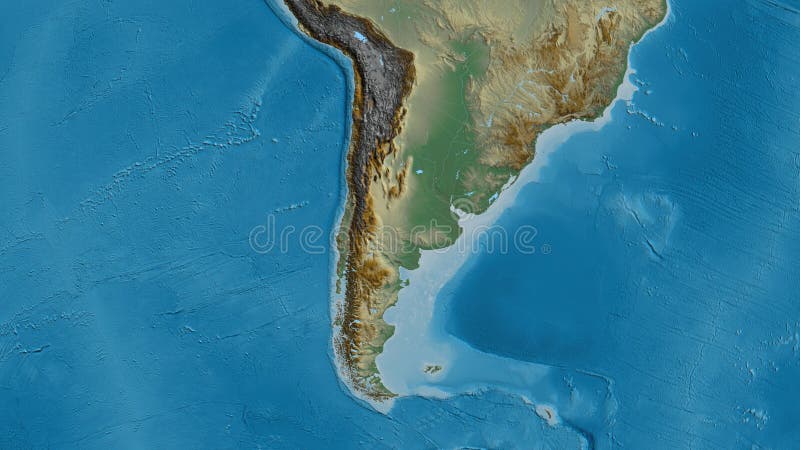 Chile area. Relief map stock illustration. Illustration of bolivia ...
