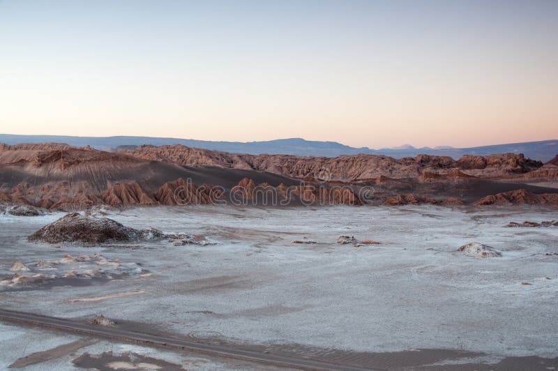 Chile Atacama Desert at Sunset Stock Photo - Image of travel, landscape ...