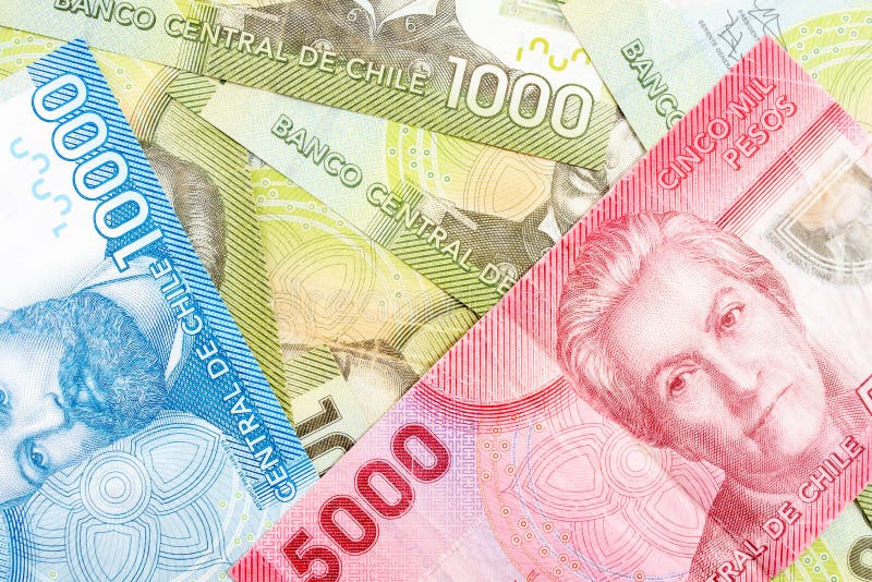 Chile bank notes stock image. Image of bank, currency - 124646925