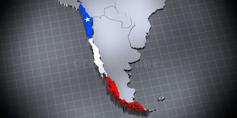 Chile - borders and flag stock illustration. Illustration of chile ...