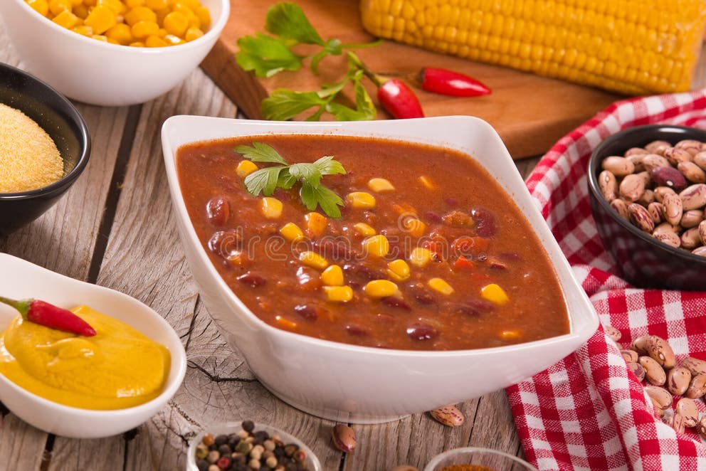 Chile de la carne de vaca foto de archivo. Imagen de casero - 124896078