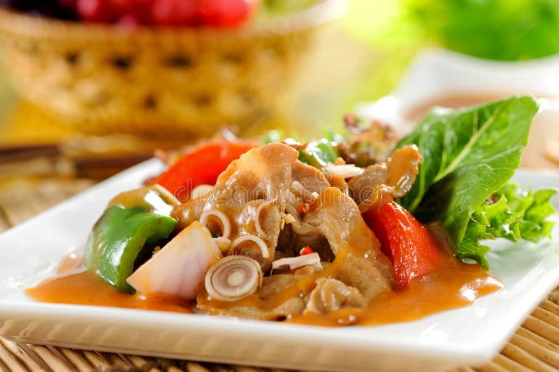 Chile del cerdo picante foto de archivo. Imagen de picante - 102918346