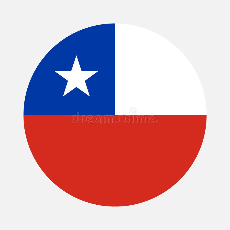 Chile flag circle stock vector. Illustration of isolated - 130771945