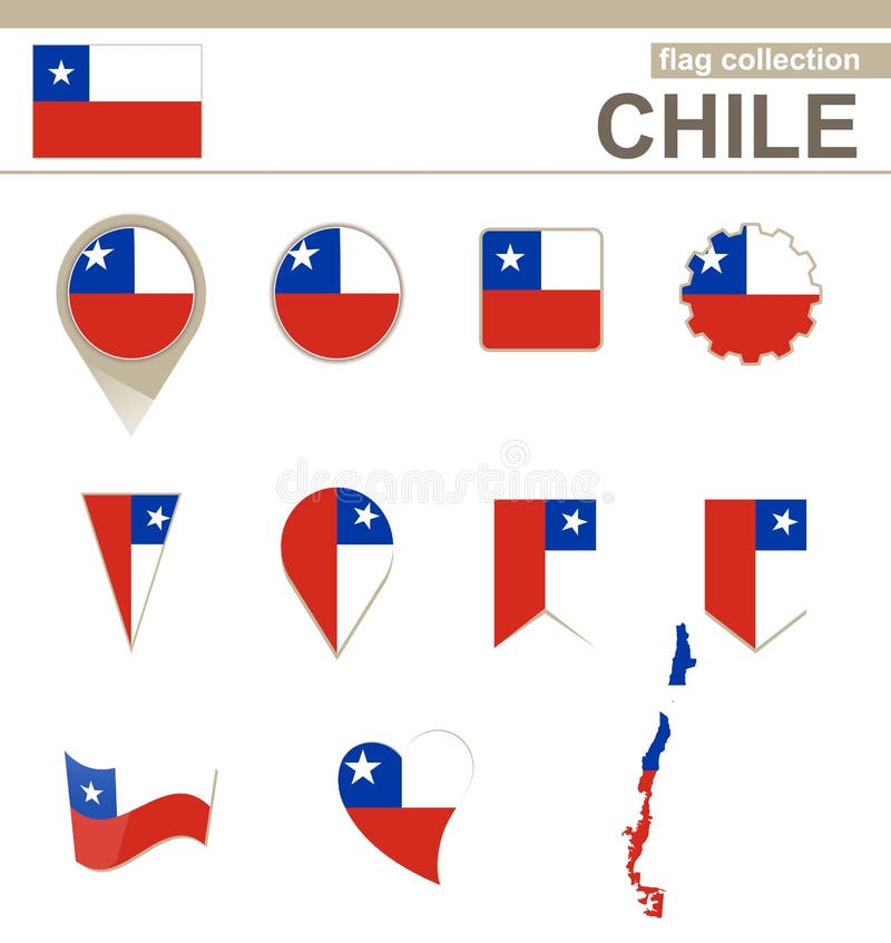 Chile Flag in Vertical Design, Vector Illustration Stock Vector ...
