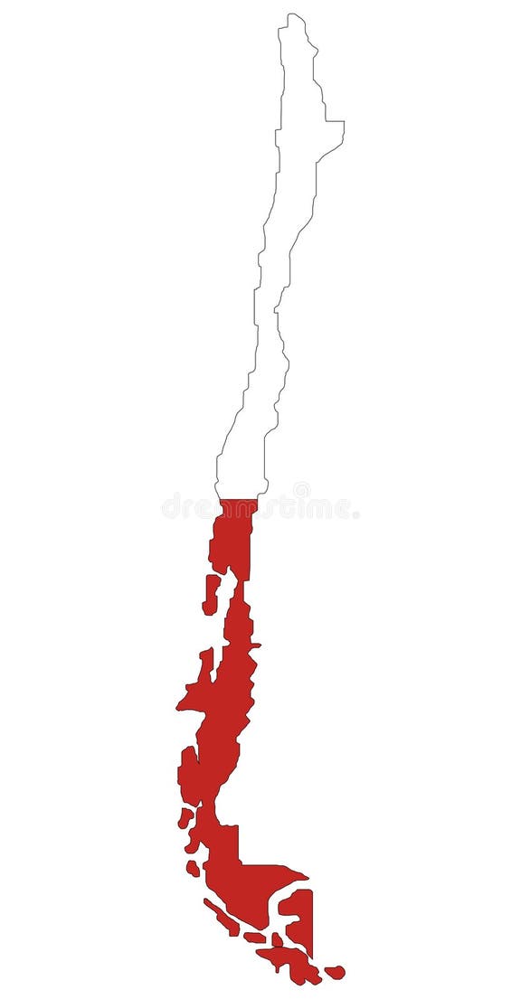 Chile Flag in Map, Chile Map with Flag, Country Map, Chile Map with ...