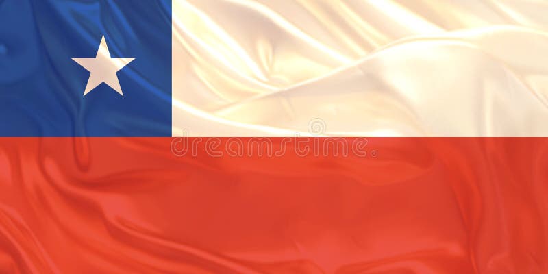 Chile Flag Waving Close Up stock illustration. Illustration of world ...
