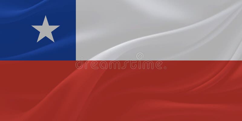 Chile Flag Waving Close Up stock illustration. Illustration of fabric ...