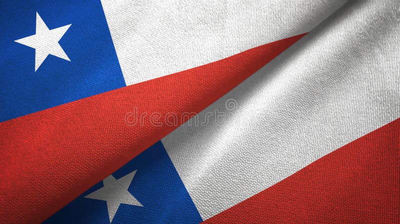 Chile Two Flags Textile Cloth, Fabric Texture Stock Illustration ...