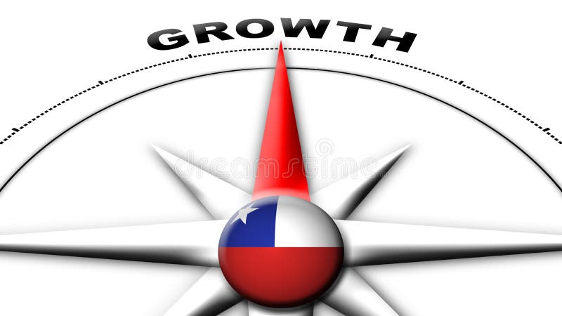 Chile Globe Sphere Flag and Compass Concept Growth Titles â€“ 3D ...