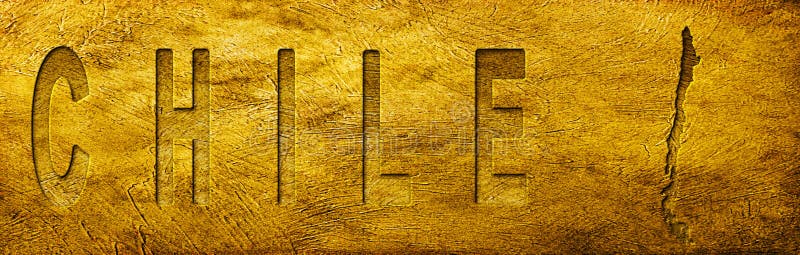 Chile Grunge Gold Texture stock illustration. Illustration of region ...